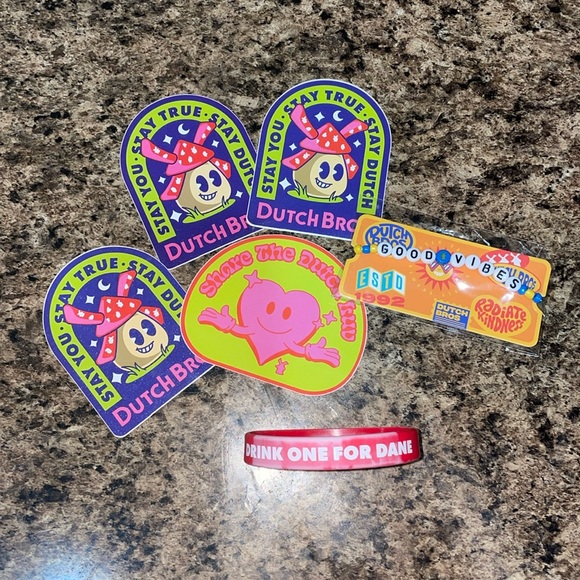 Dutch Bros | Other | Dutchbros Coffee Stickers Bracelets | Poshmark